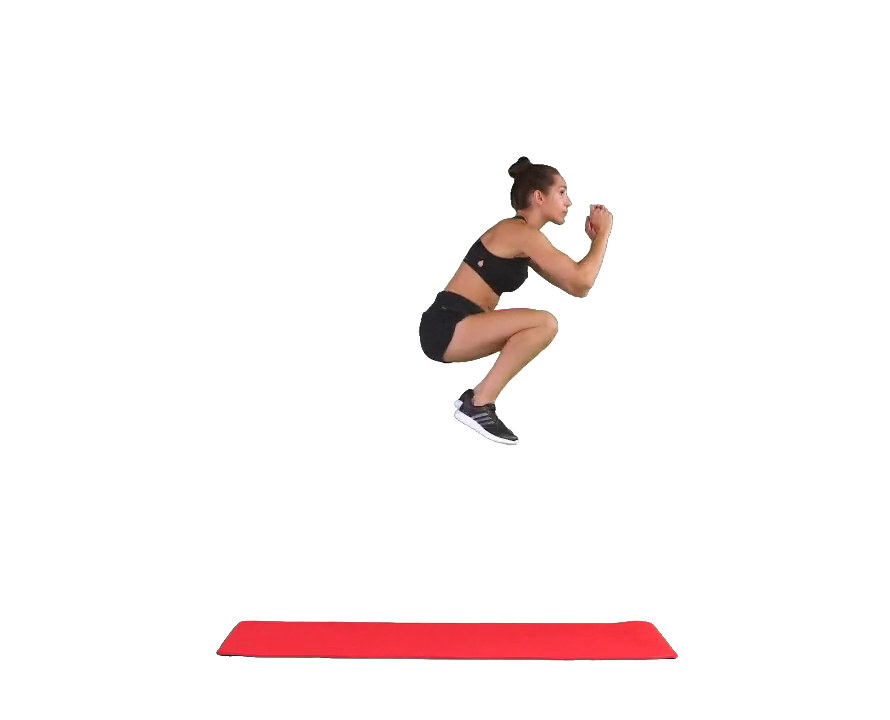 Tuck Jump Oefening Squat Into Pushup Into Tuck Jump By Stephanie R.