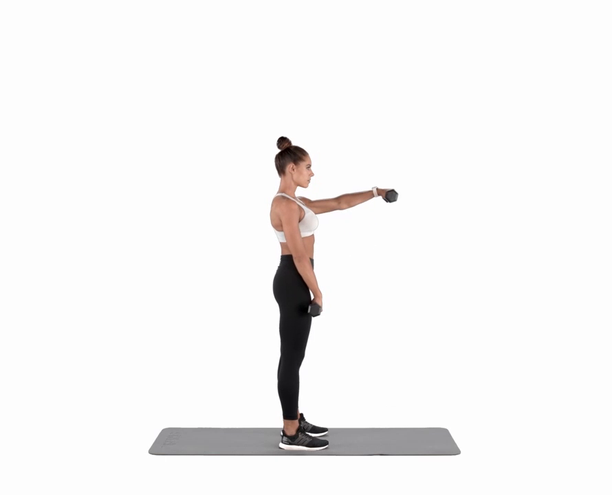 Front Dumbbell Raise Exercise Instructions & Video - Sweat