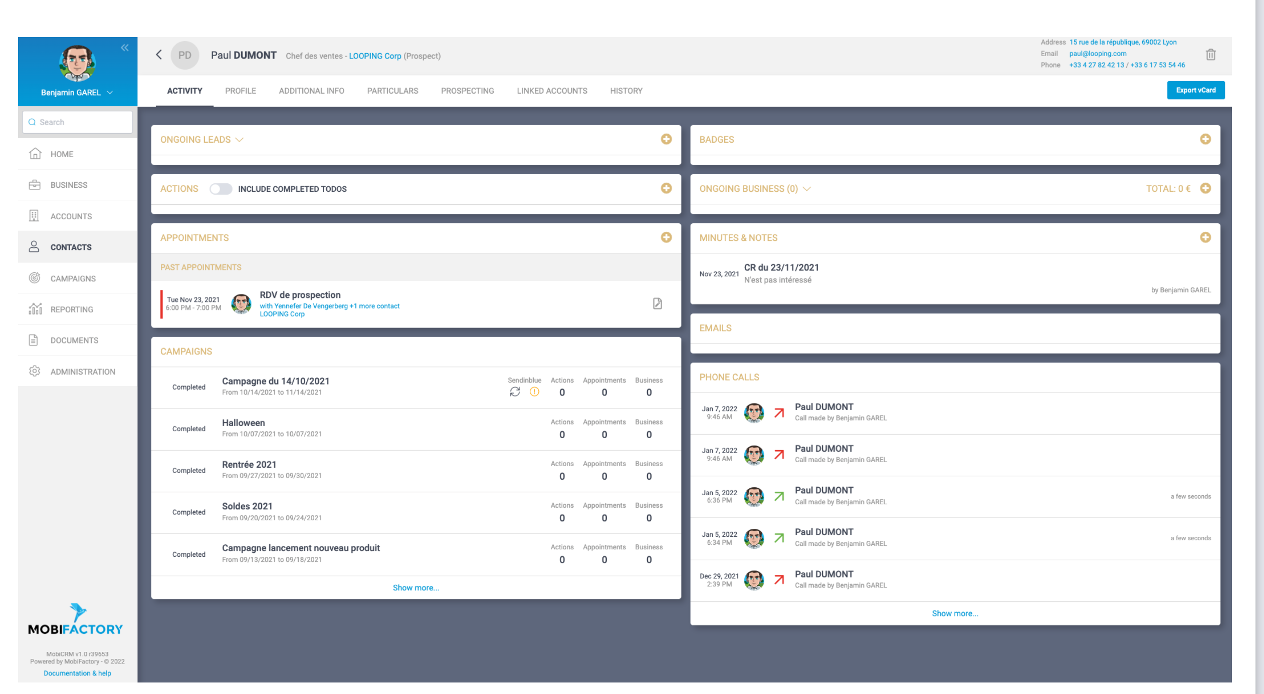 MobiCRM | Aircall integration