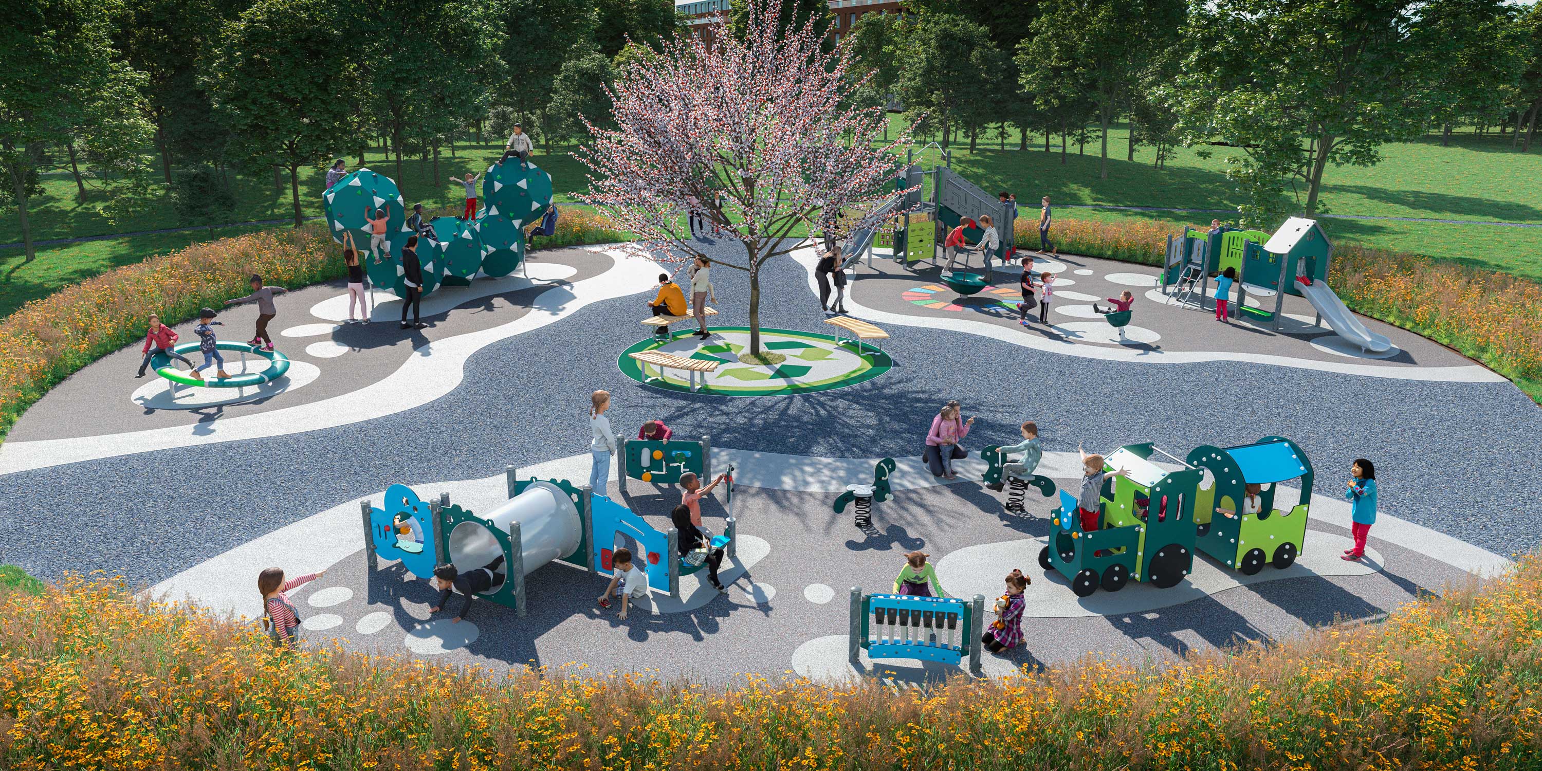 KOMPAN | Low carbon emission playground design