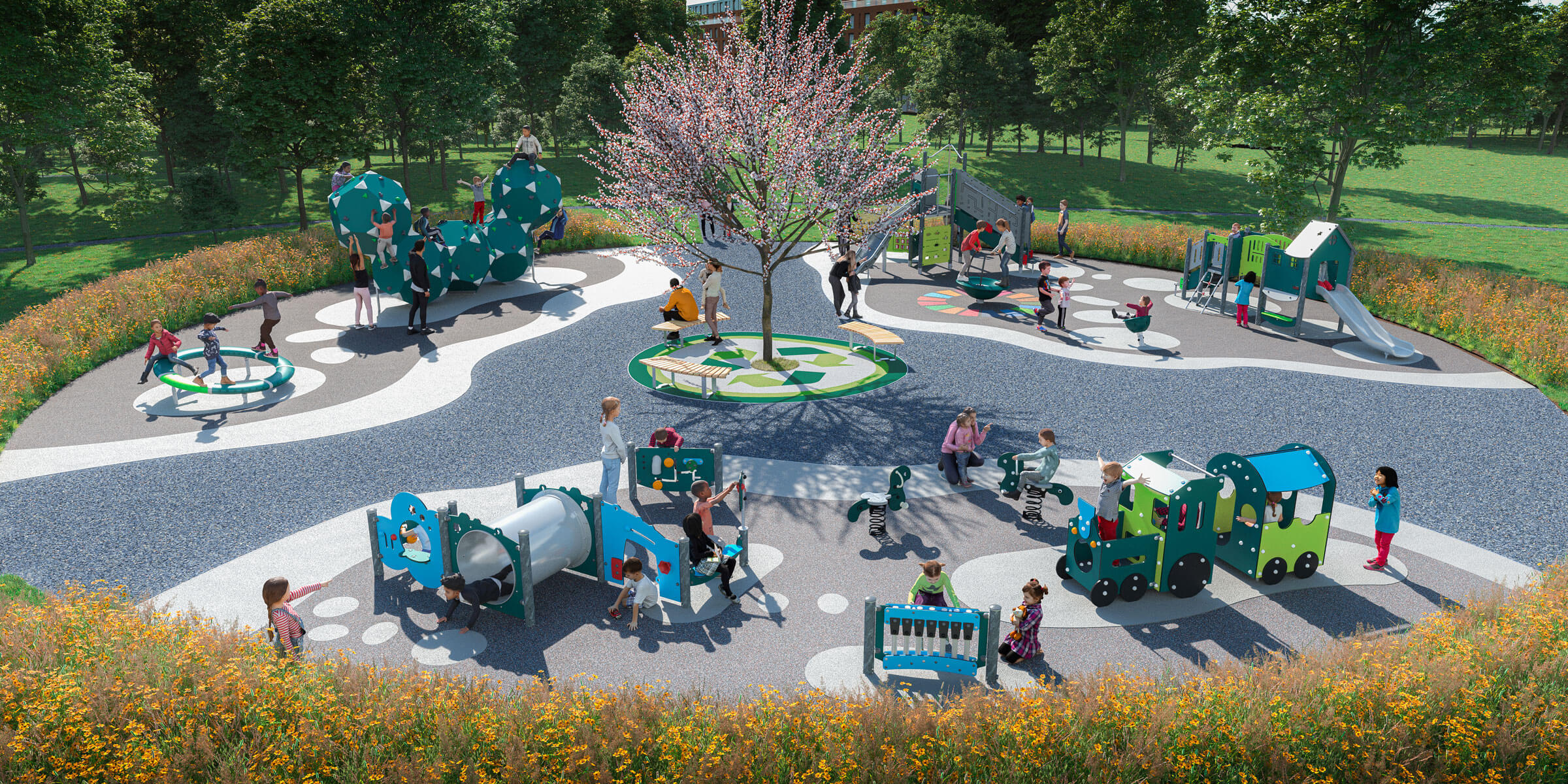 KOMPAN | Low Carbon Emission Playground Design