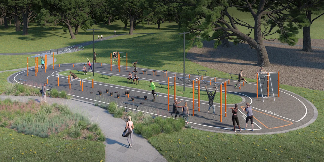 KOMPAN | Outdoor fitness solution | The perfect obstacle course