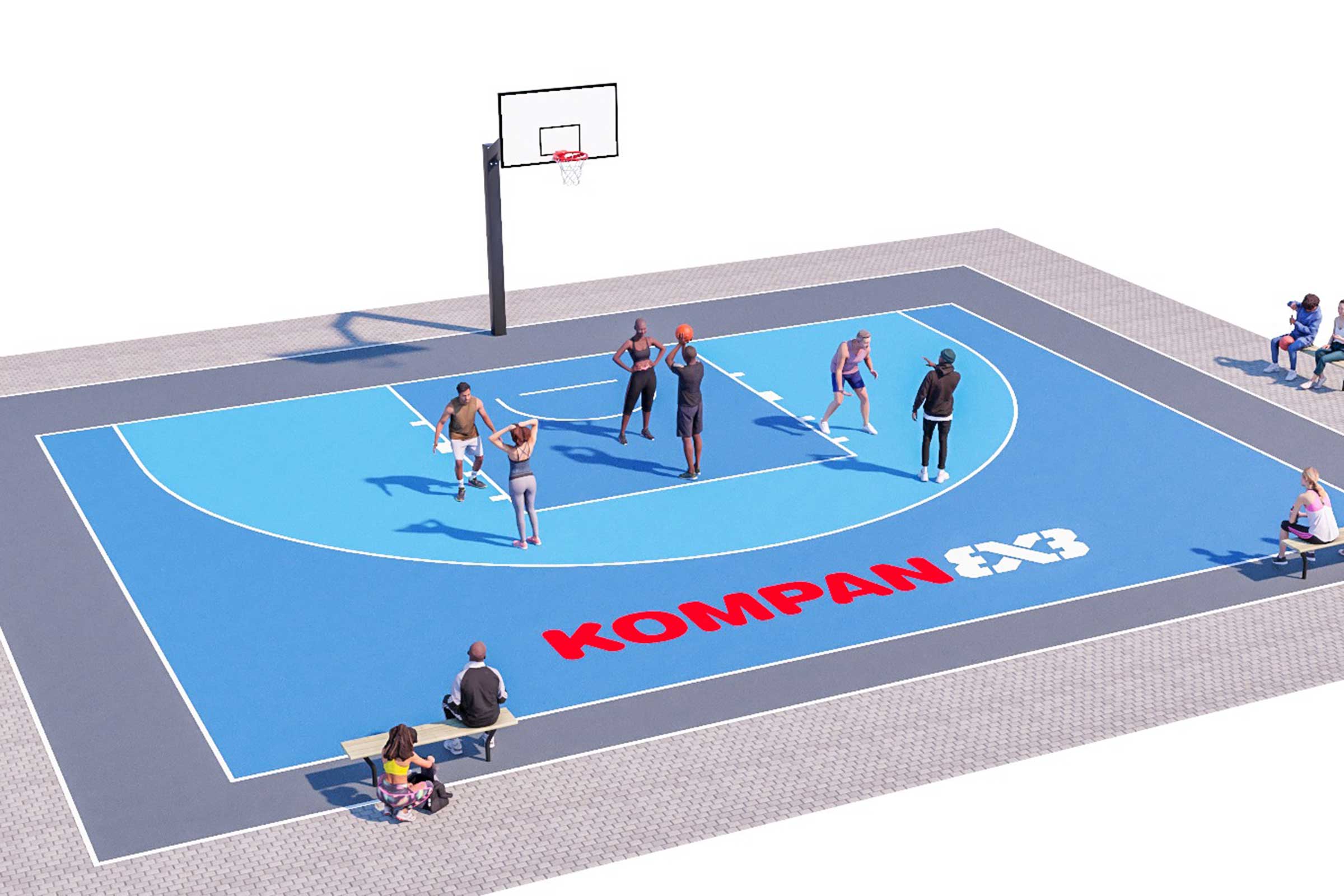 3x3 Basketball Spielfeld