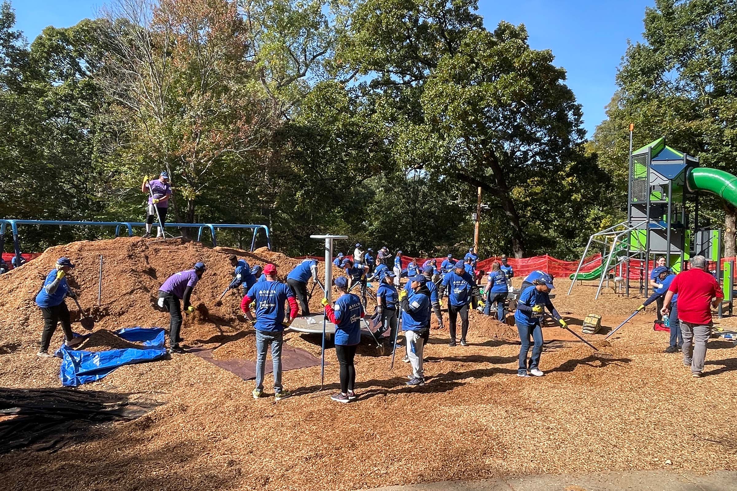 KABOOM! Playground Build at Atlanta's Grant Park | KOMPAN