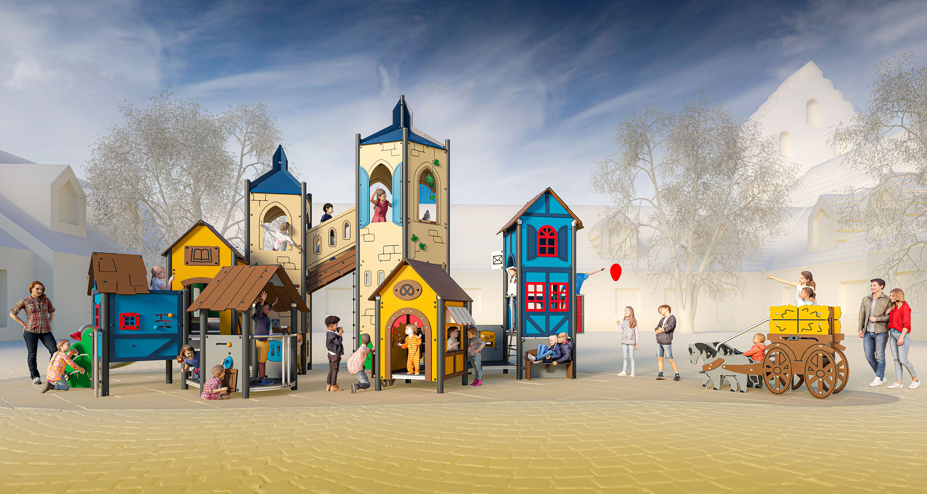 Inspirational Playground Concept | The Old Village | KOMPAN