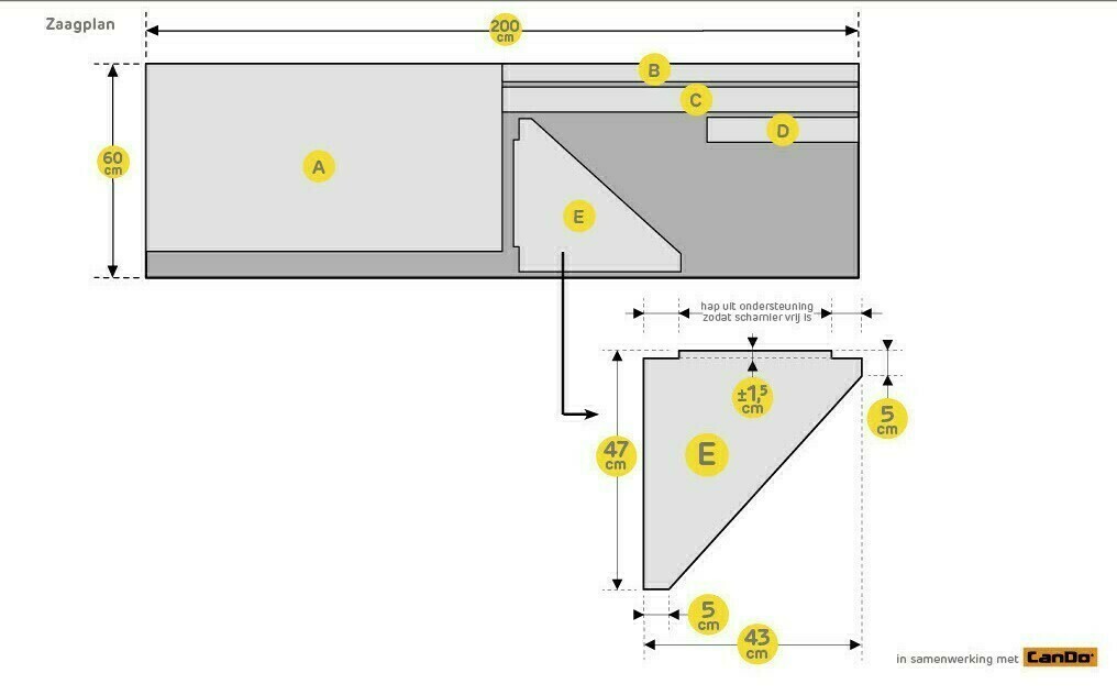 Inklapbaar bureau maken | Stappenplan | brico.be