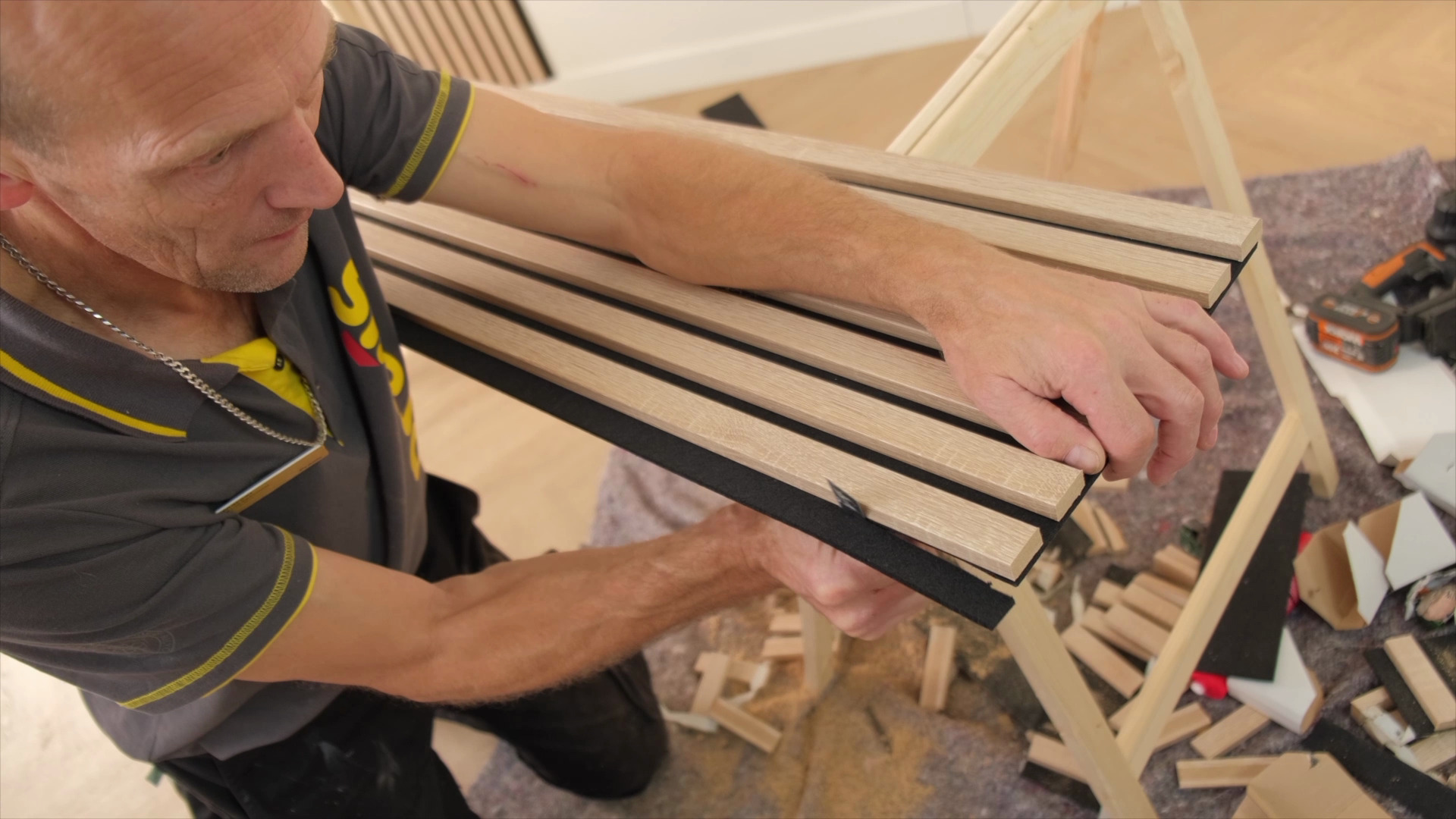 Lattenwand maken met houtjes latjes - Praxis