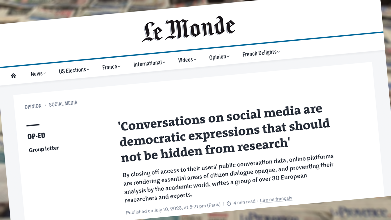 opsci • Calling on the regulator: Social networks can't be a black box ...