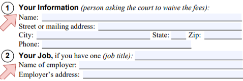 Instructions on Request to Waive Court Fees (FW-001)