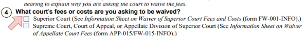 Instructions on Request to Waive Court Fees (FW-001)