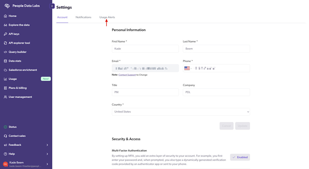 API Dashboard Quickstart | People Data Labs Blog