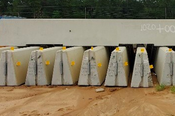 What are Texas Single Slope Concrete Barrier (Precast) X-Bolt Connection Restrained Mash TL-4 ...