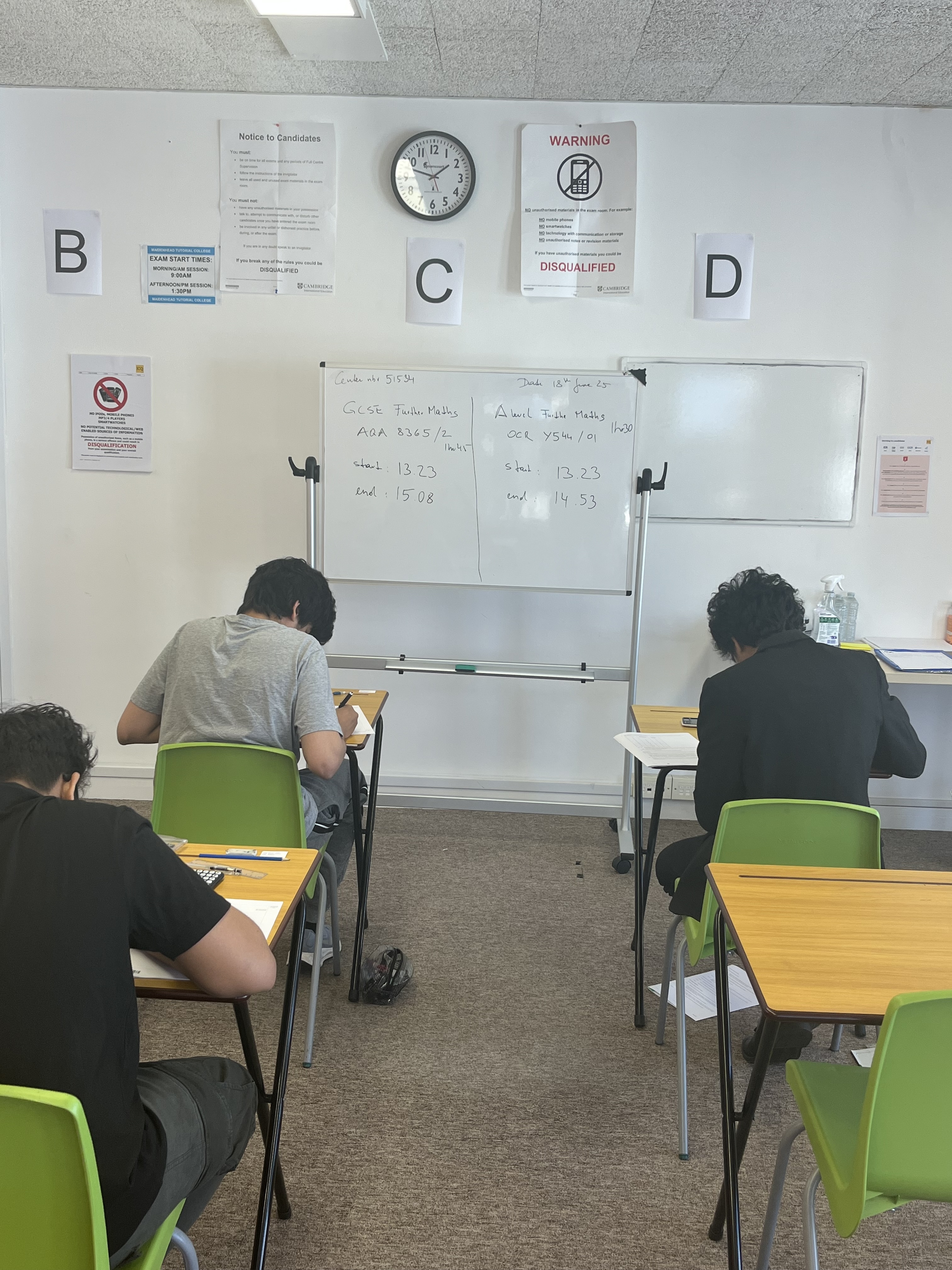 GCSE and A level exam length of time
