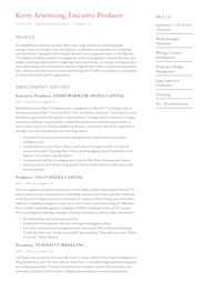 Producer Resume Example Writing Guide Producer Resume Example Writing Guide