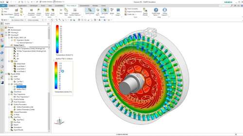 Cooling traction motor simulation | Siemens Digital Industries Software
