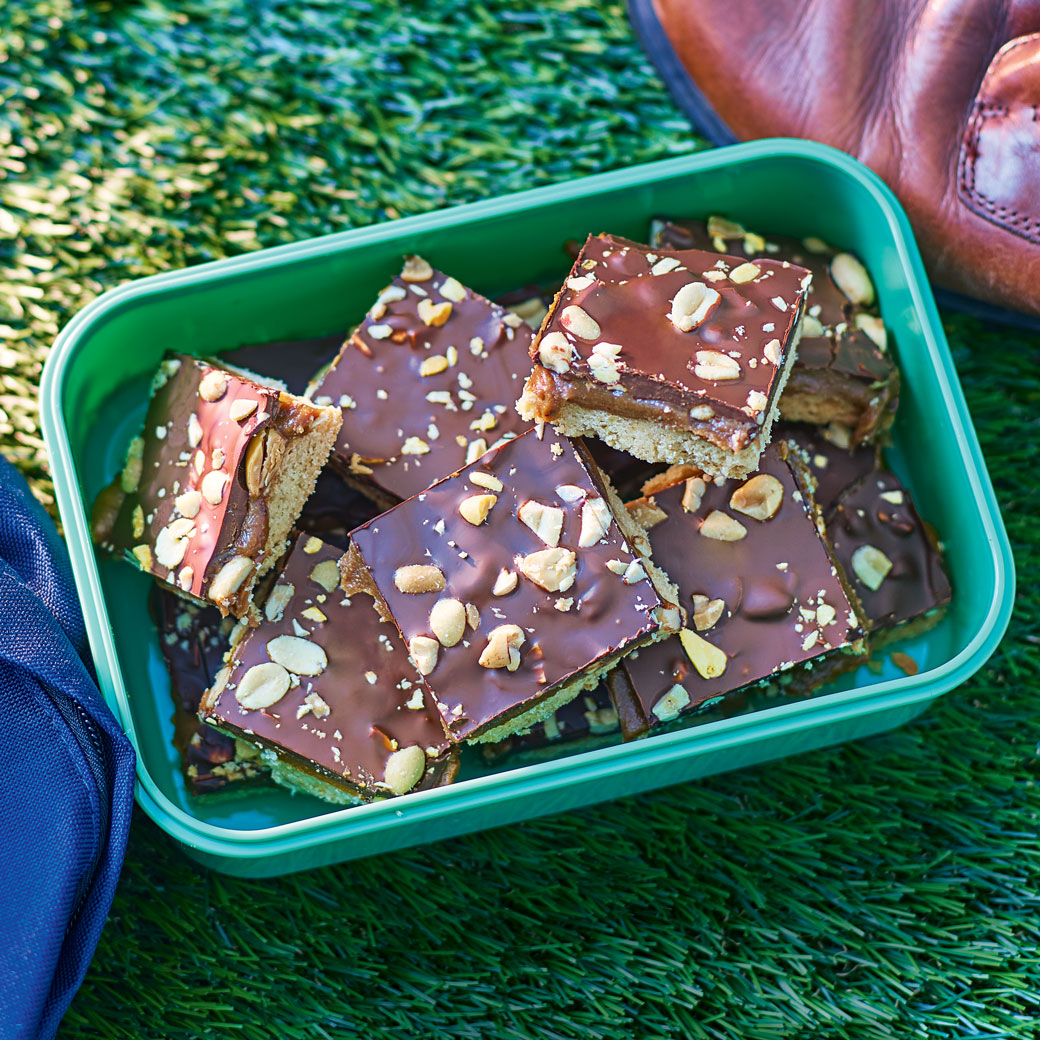 Peanut and Tamarind Millionaire’s Shortbread Recipe | Ocado