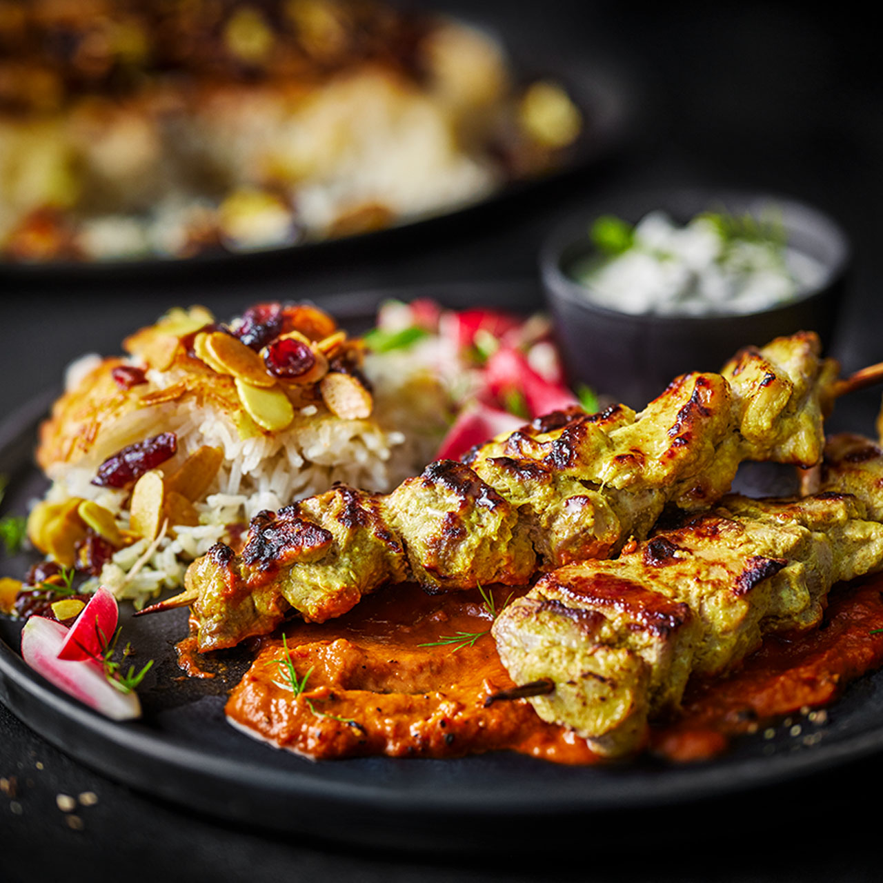 Chicken Joojeh with Cranberry Tahdig