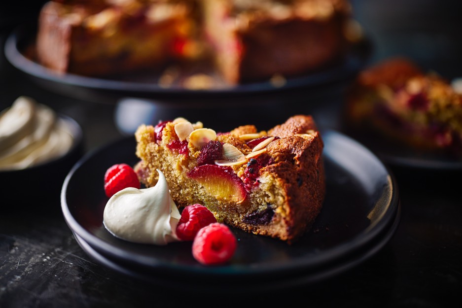 Tom Kerridge’s Spiced Plum and Almond Cake Recipe | Ocado