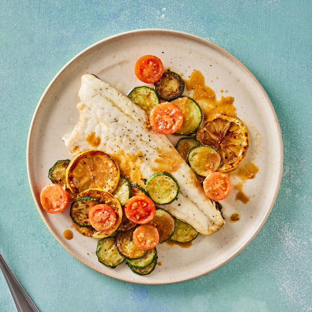 Baked Fish with Miso Tomatoes Recipe | Ocado