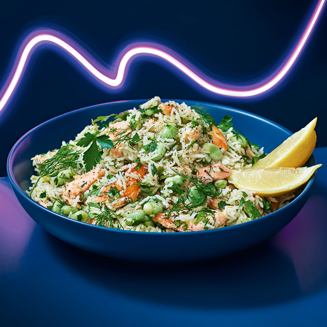 Perfect Rice with Smoked Trout and Broad Beans Recipe | Ocado