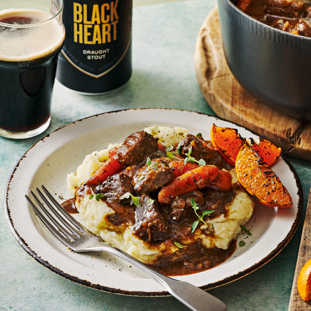 Beef and Stout Stew with Charred Citrus Recipe | Ocado