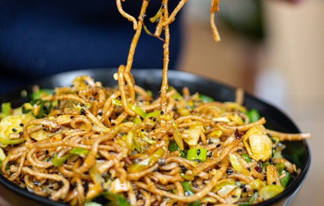 Sprout and chilli peanut noodles Recipe | Ocado