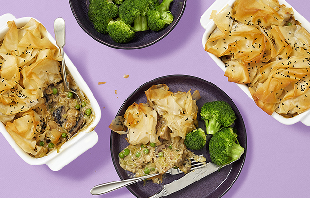 Mini Filo Chicken, Leek and Mushroom Pot Pies Recipe | Ocado