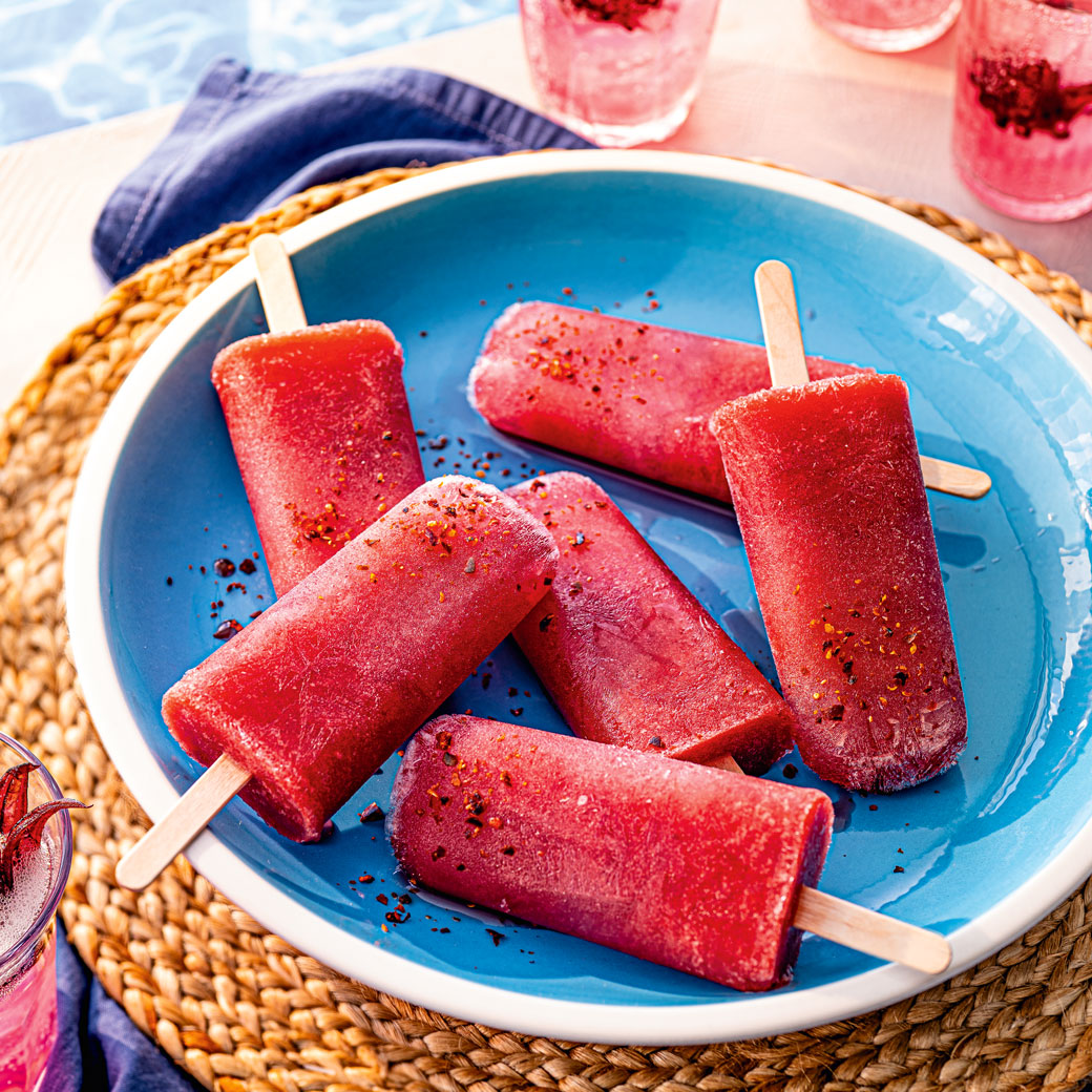 Watermelon, Hibiscus and Lime Lollies Recipe | Ocado