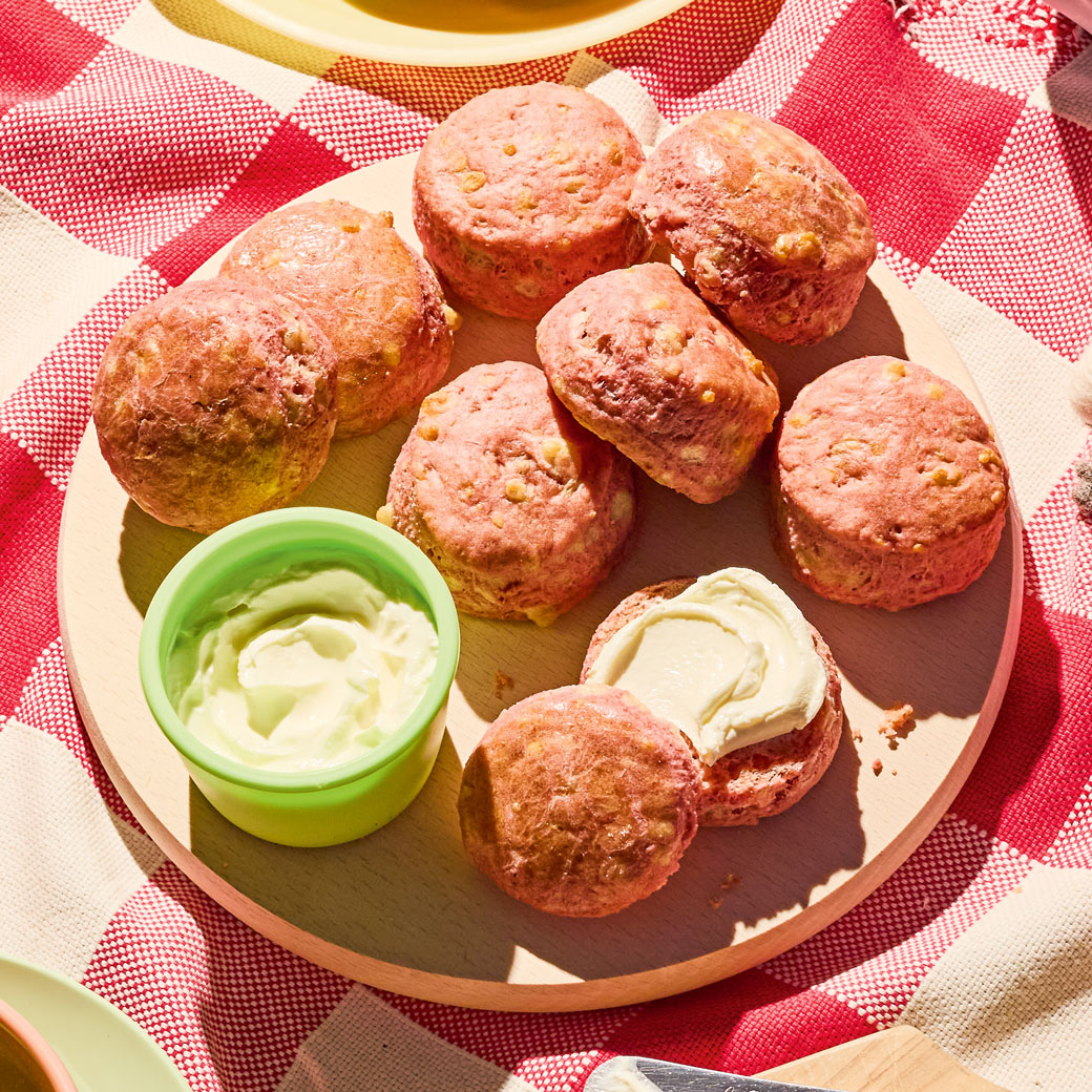 Mini Pink Cheesy Scones Recipe | Ocado