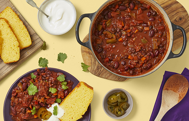 Veggie Chilli with Cornbread Recipe | Ocado