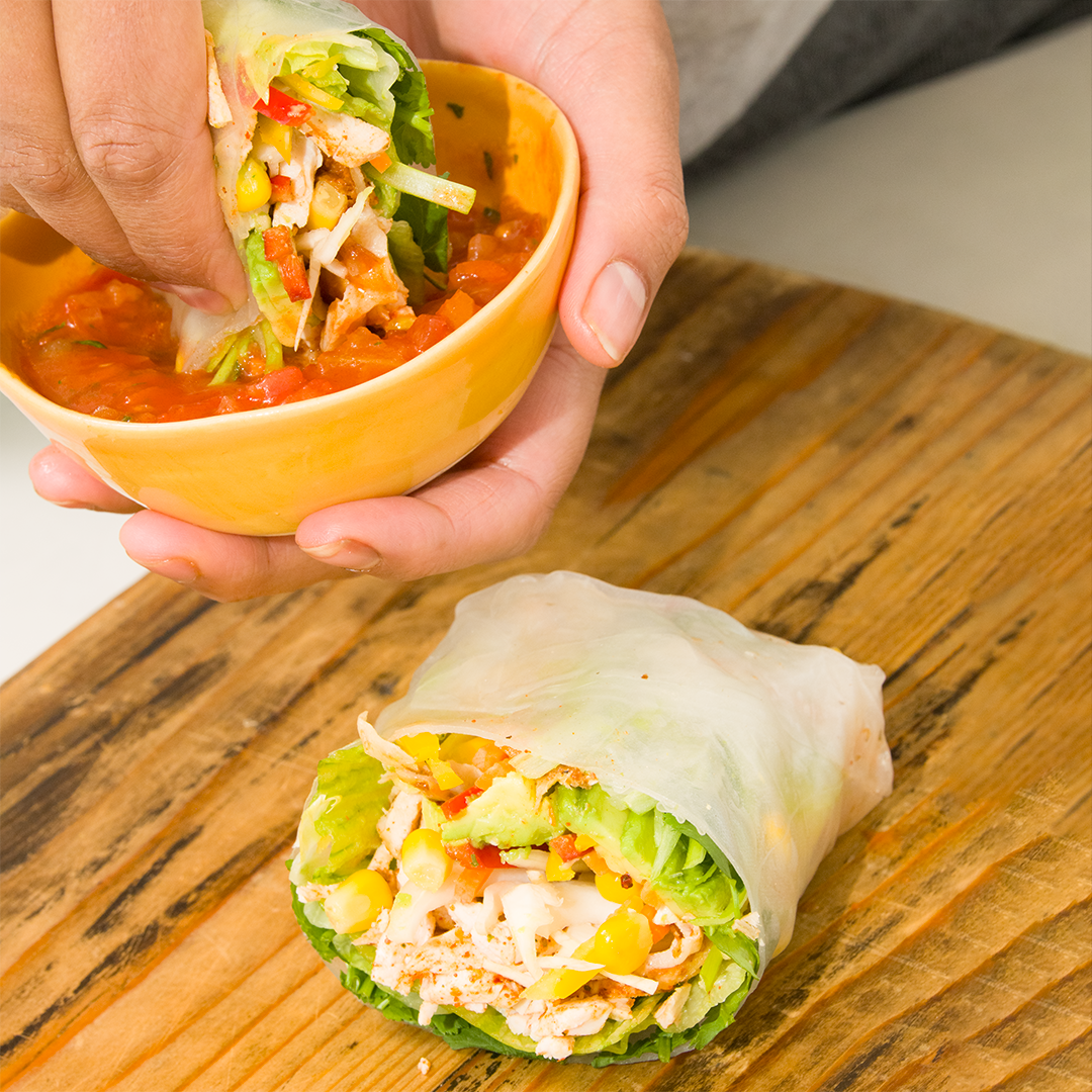 Spicy Chicken Rice Paper Burrito Recipe | Ocado