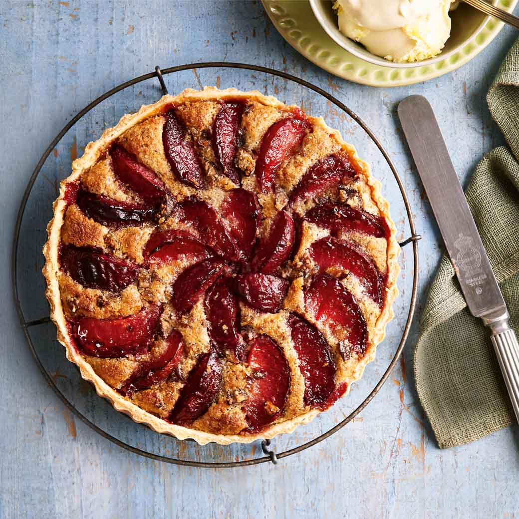 Plum and Chestnut Tart Recipe | Ocado