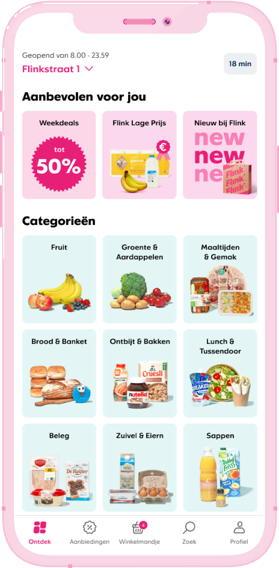 Al je boodschappen, direct bezorgd | Flink