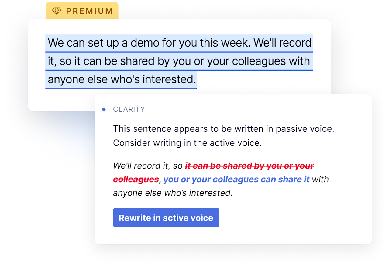 Passive Voice Checker | Grammarly