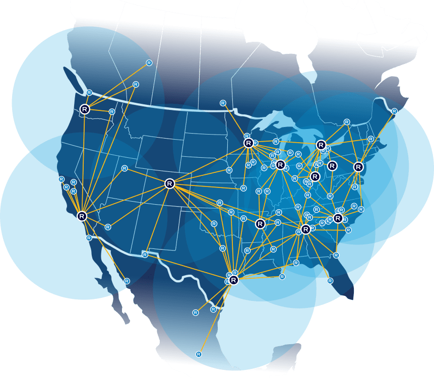 Ryerson north american map locations 2023