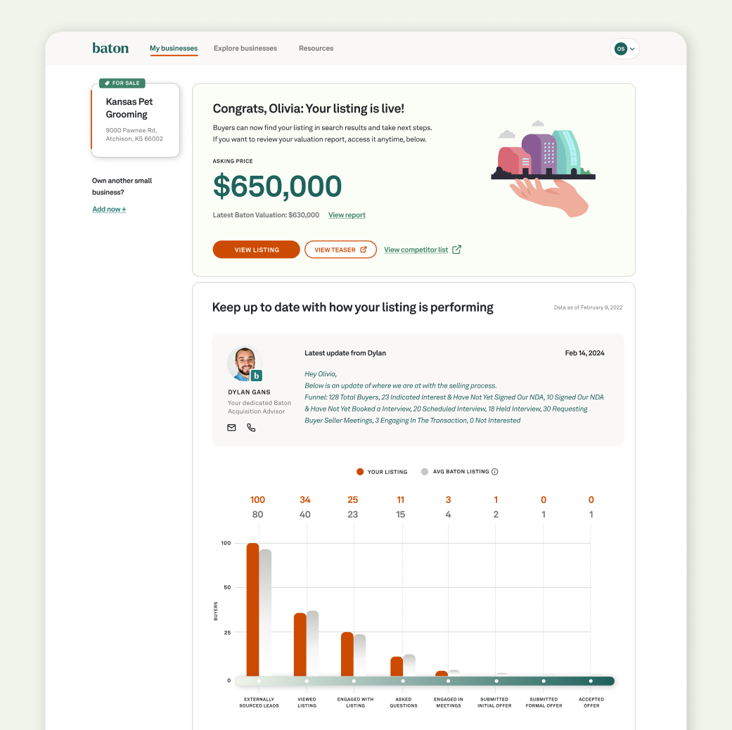 Baton Changelog: Empowering small business owners and buyers with data
