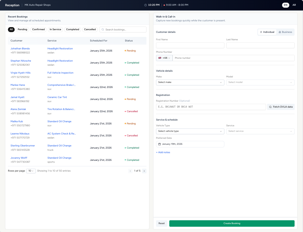 The Reception Desk: Where Bookings Turn into Real Workshop Work ...