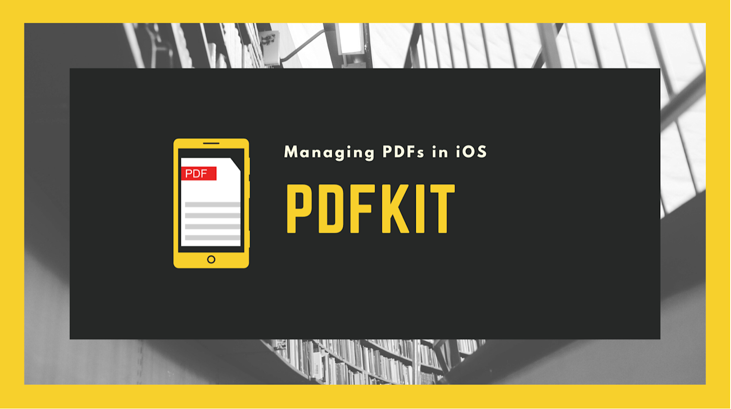 Managing PDFs in iOS using PDFKit