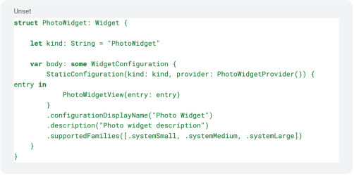 WidgetKit in iOS