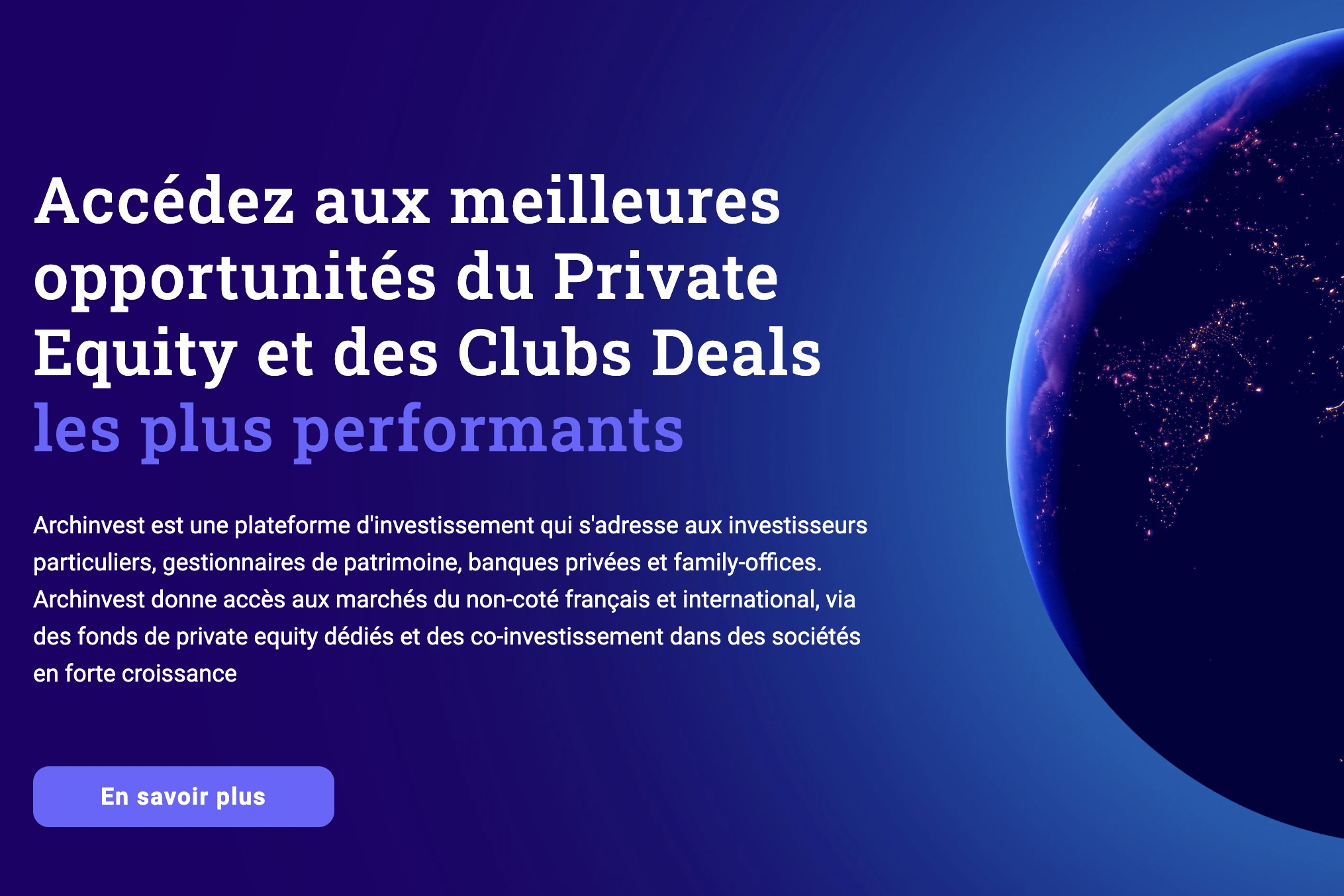 Archinvest, le nouvel acteur du private equity et du club deal