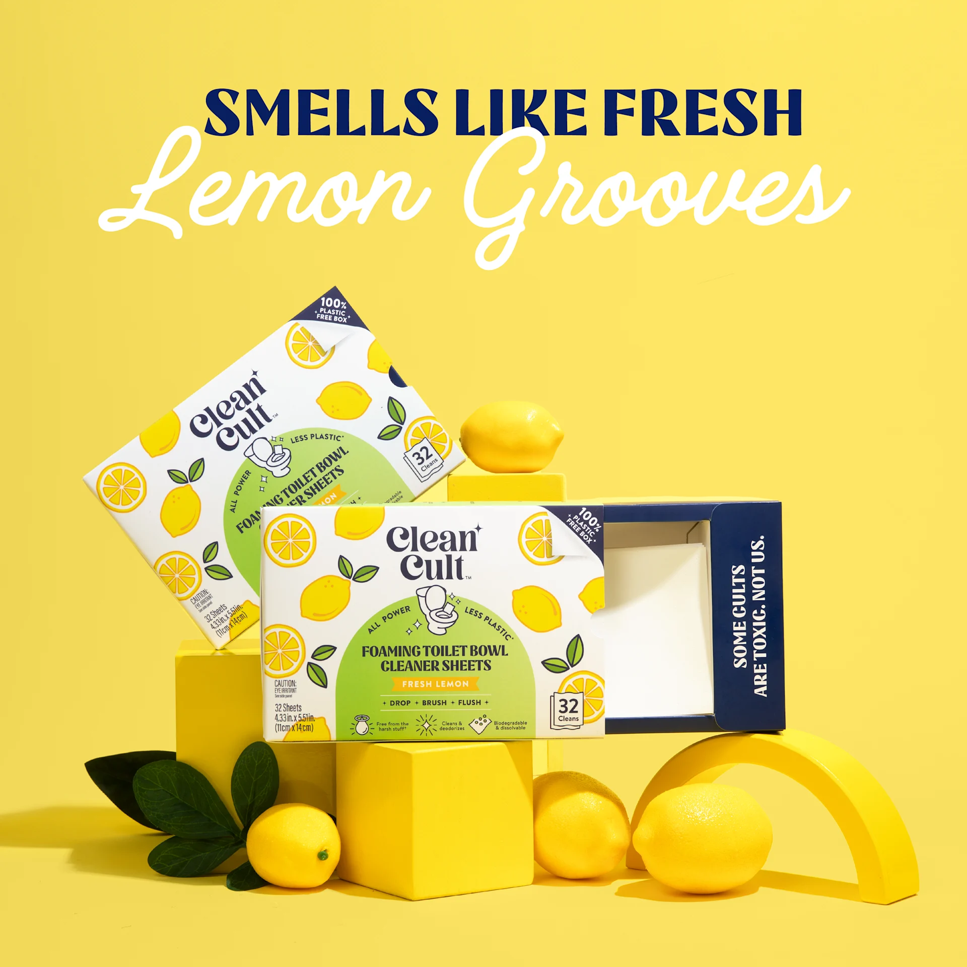 Toilet Bowl Sheets | Fresh Lemon | 32 Sheets | Cleancult