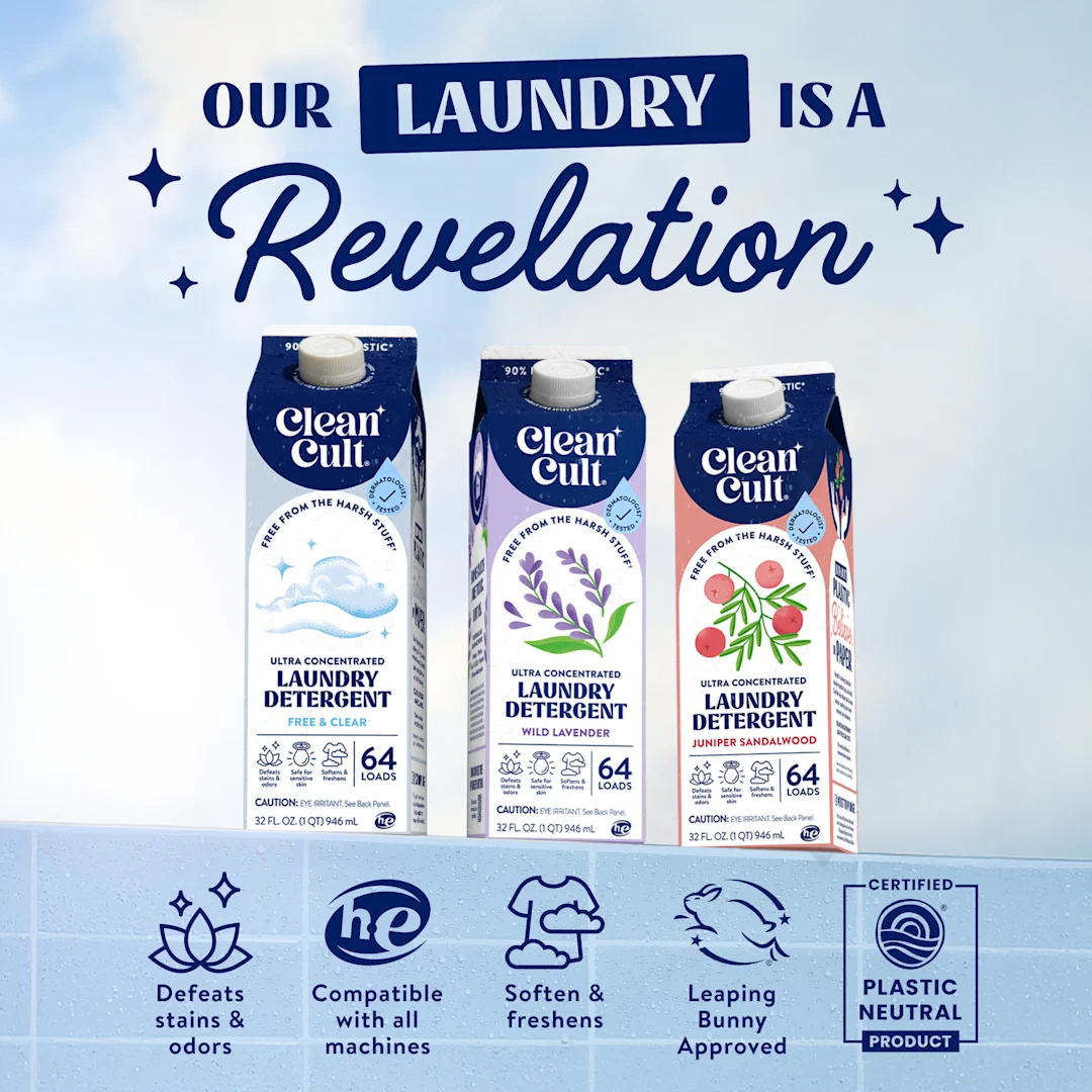 Concentrated Liquid Laundry | Wild Lavender | 32 Fl Oz | Cleancult