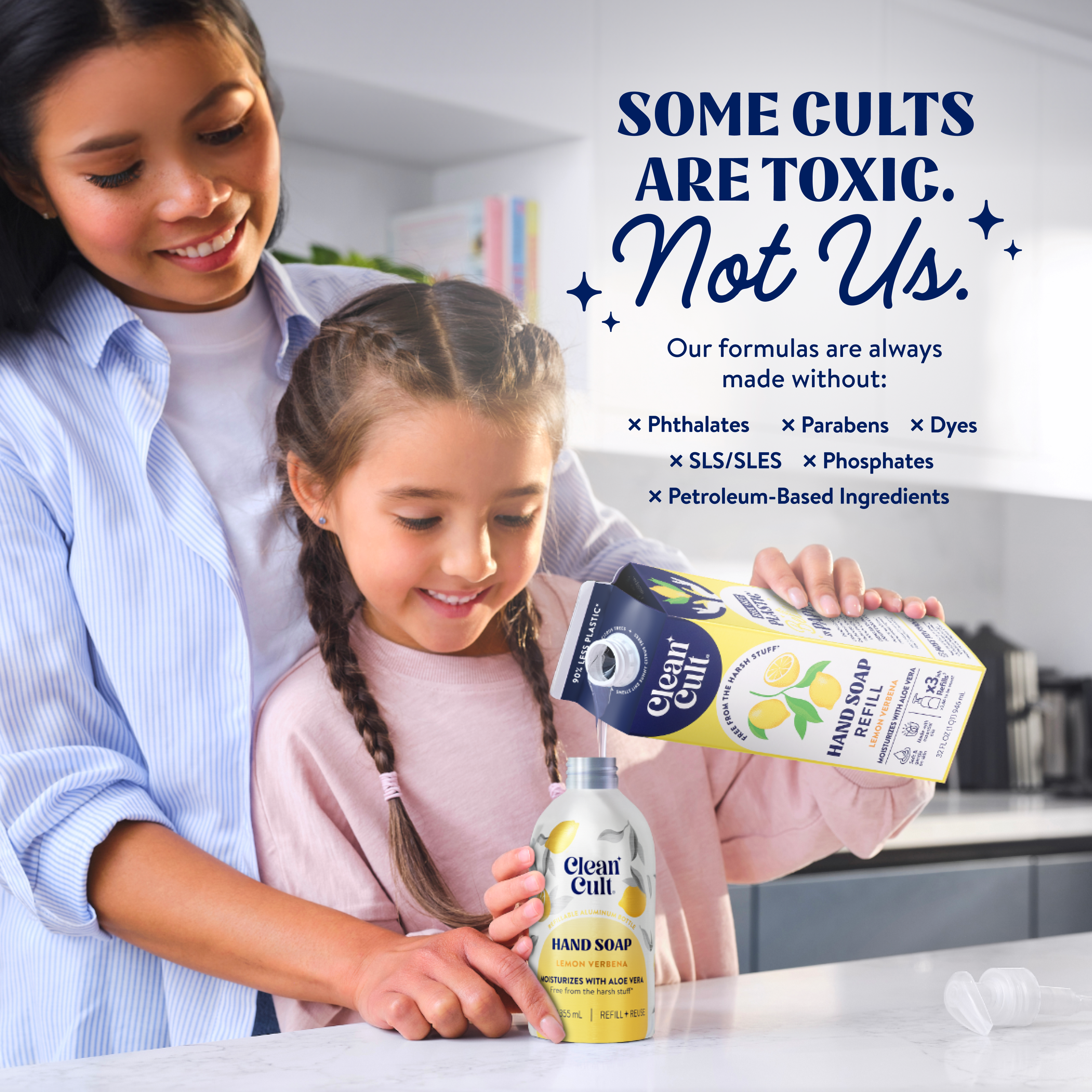 Liquid Hand Soap | Lemon Verbena | 12 Fl Oz | Cleancult