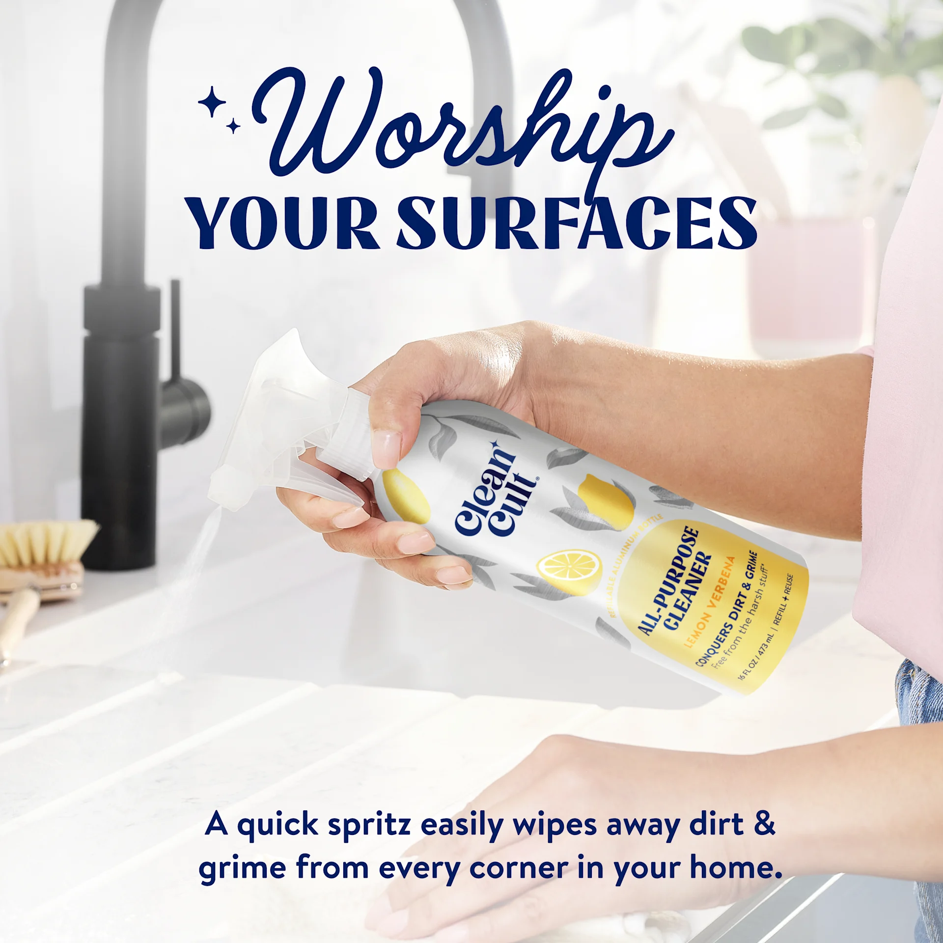All Purpose Cleaner Refill | Lemon Verbena | 32 Fl Oz | Cleancult