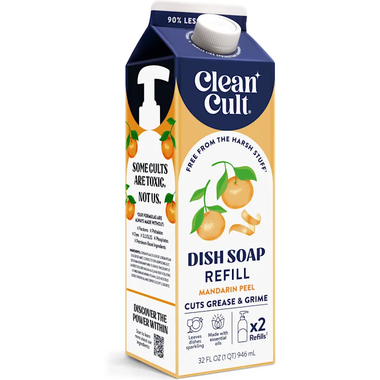 Liquid Dish Soap Refill | Mandarin Peel | 32 Fl Oz | Cleancult
