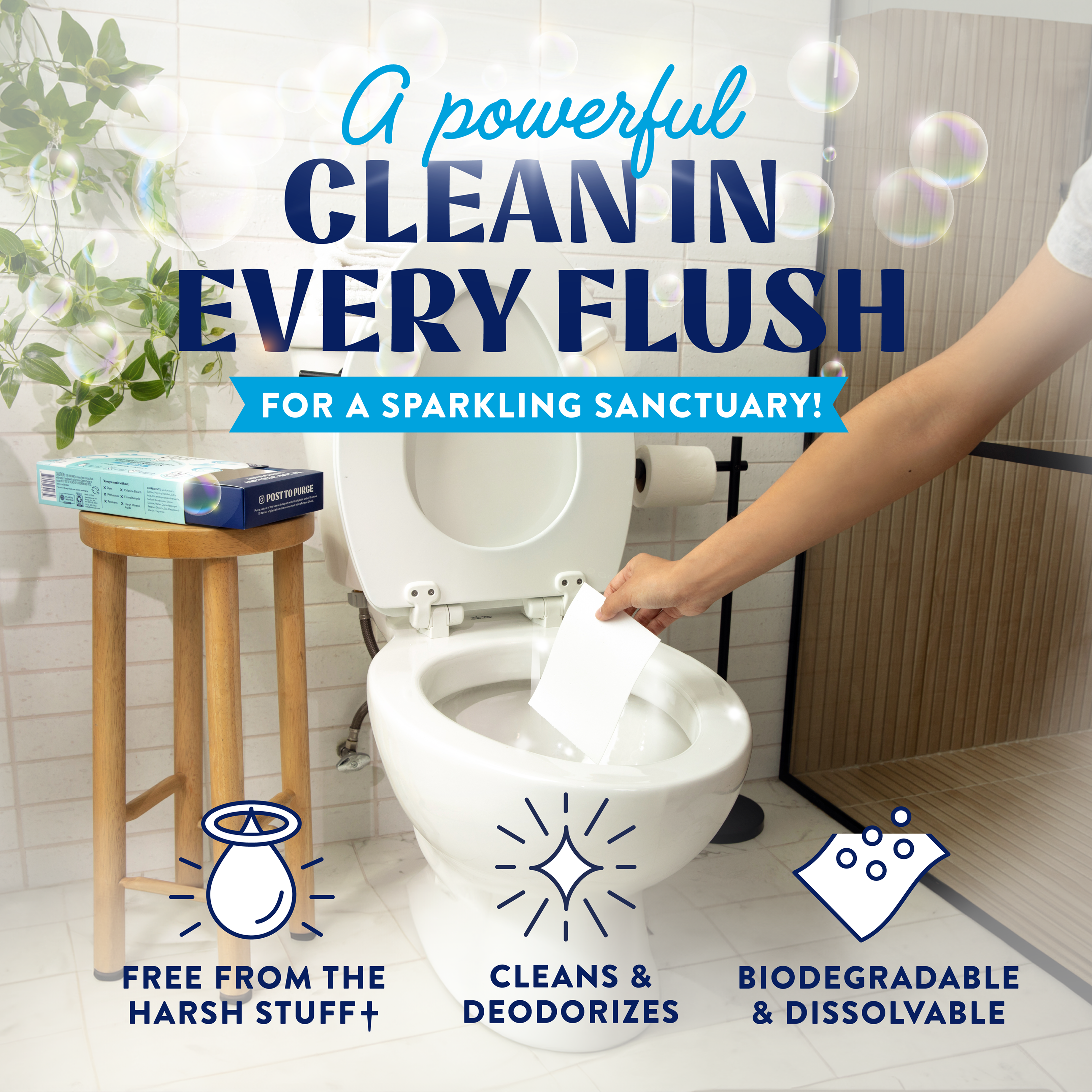 Toilet Bowl Sheets | Sea Spray | 32 Sheets | Cleancult