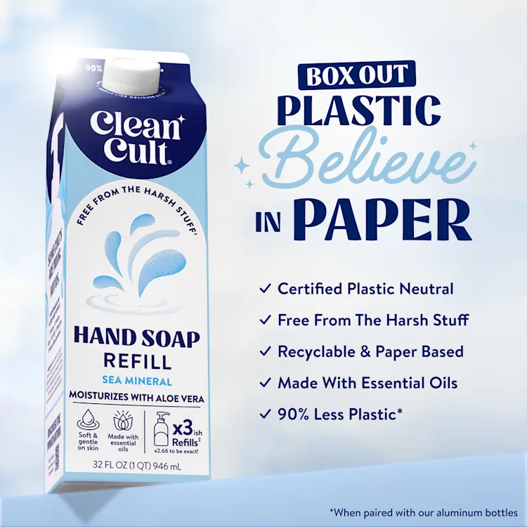 Liquid Hand Soap Refill | Sea Minerals | 32 Fl Oz | Cleancult