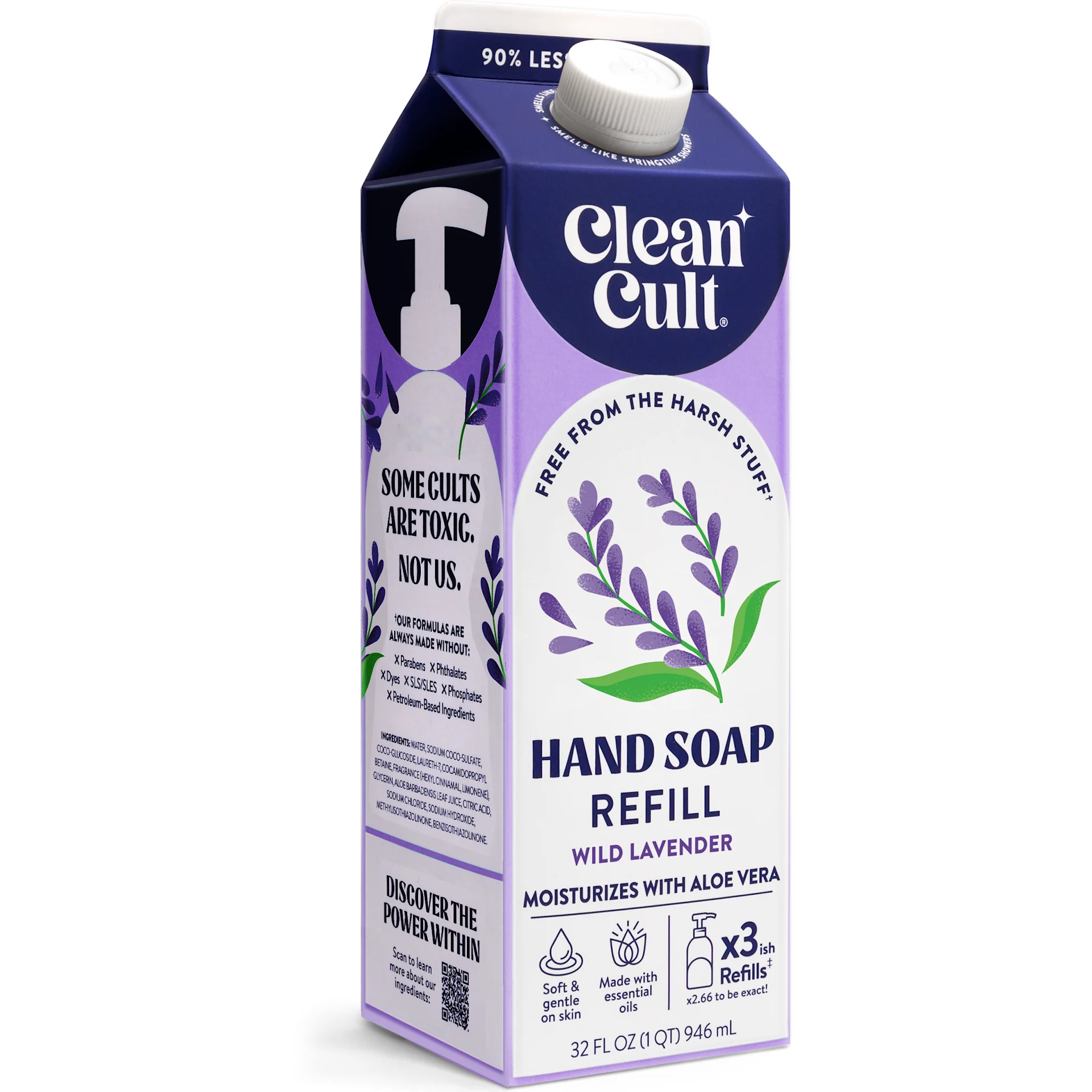 Liquid Hand Soap Refill | Wild Lavender | 32 Fl Oz | Cleancult