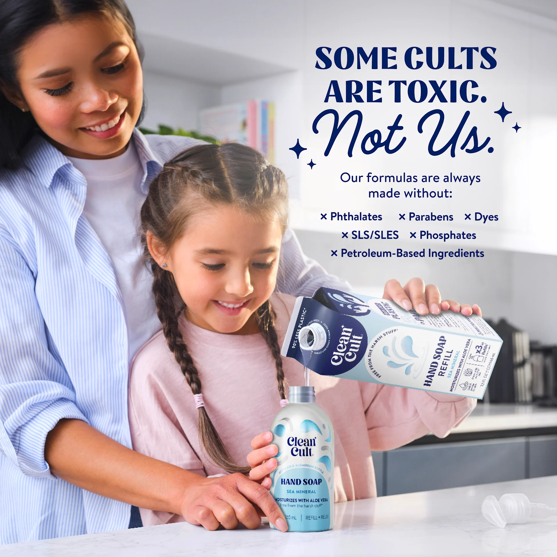 Liquid Hand Soap Refill | Sea Minerals | 32 Fl Oz | Cleancult