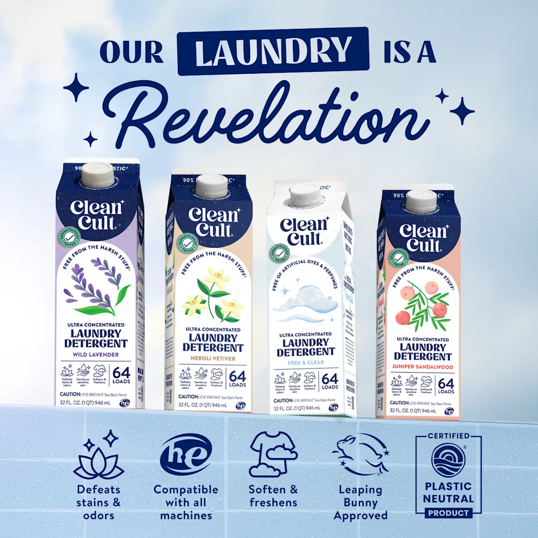 Concentrated Liquid Laundry | Neroli Vetiver | 32 Fl Oz | Cleancult